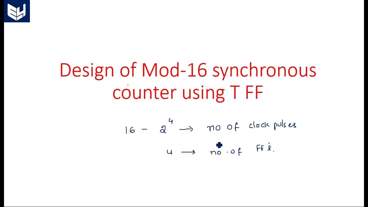Design of Mod 16 Synchronous Counter | T- FF | VHDL | Digital Systems ...