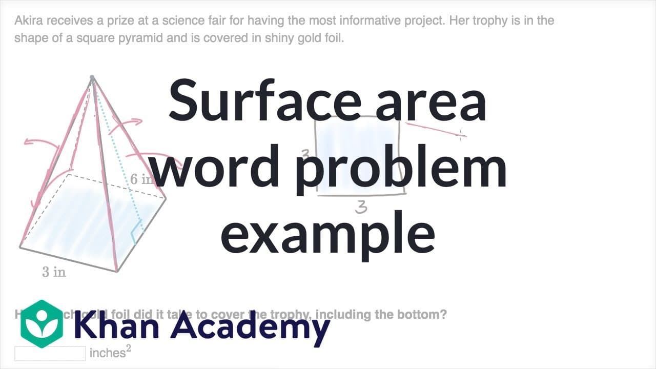 Surface area word problem example | Glasp