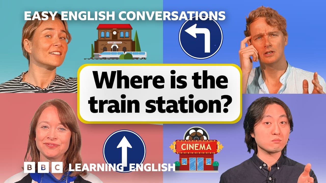 Where is the train station? Easy English Conversations 💬 Episode 5 | Glasp