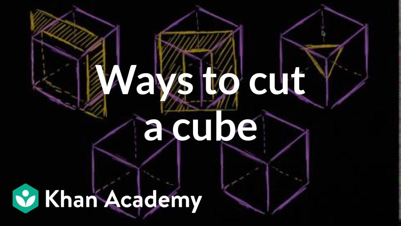 Ways to cut a cube | Perimeter, area, and volume | Geometry | Khan ...
