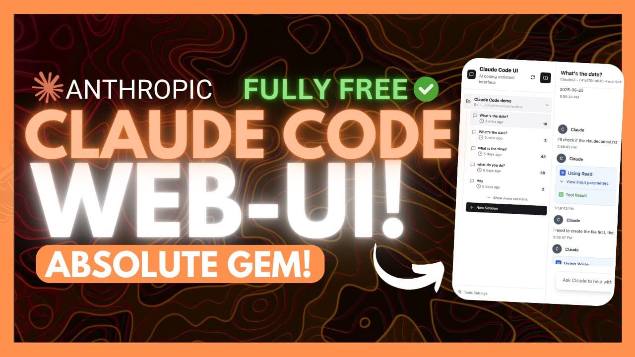 Claude Code Web-UI: BEST Web UI! NEW Opensource Claude Code GUI ...