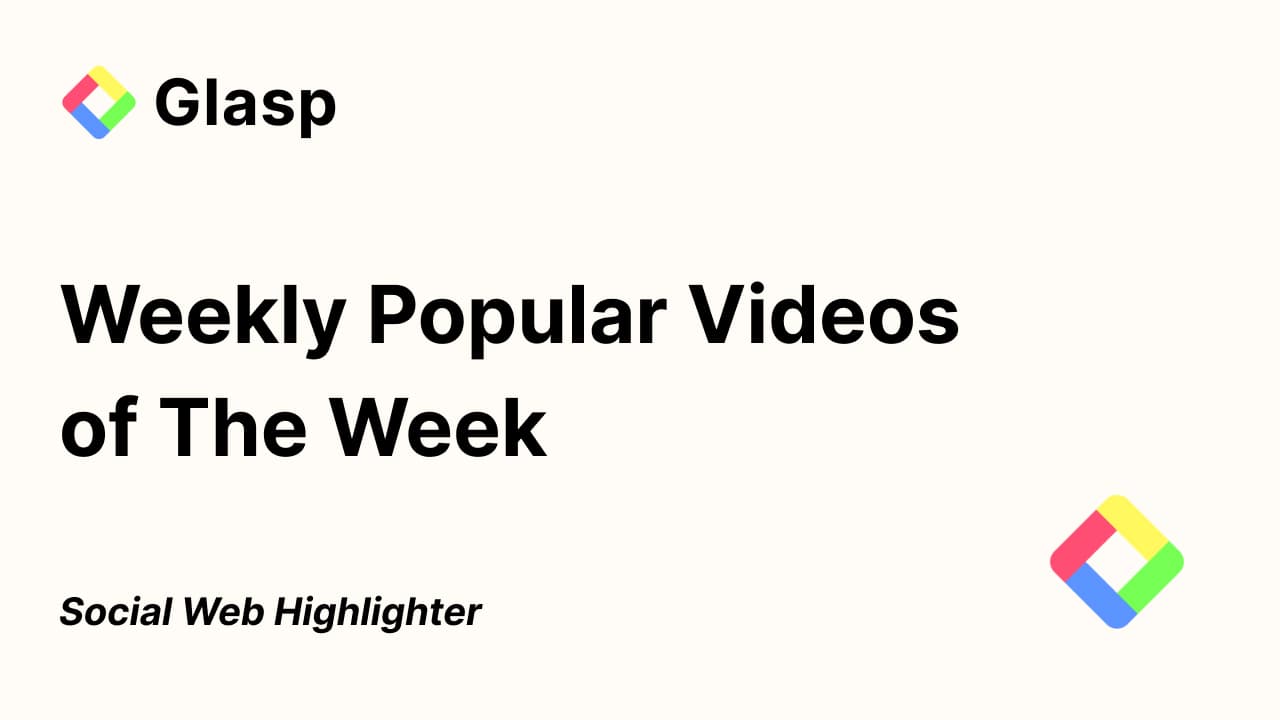 Top YouTube Summaries — Week of October 27, 2025 | Glasp